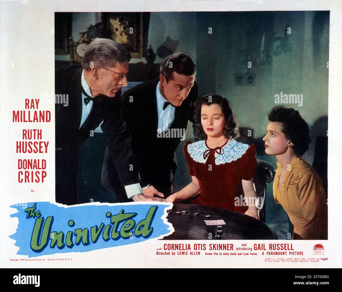 THE UNINVITED ALAN NAPIER, RAY MILLAND, GAIL RUSSELL, RUTH HUSSEY Date ...