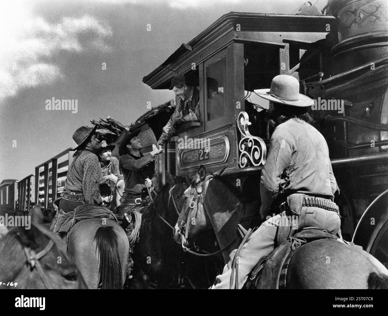 RED RIVER [US 1948] MONTGOMERY CLIFT [centre] Date: 1948 Stock Photo ...