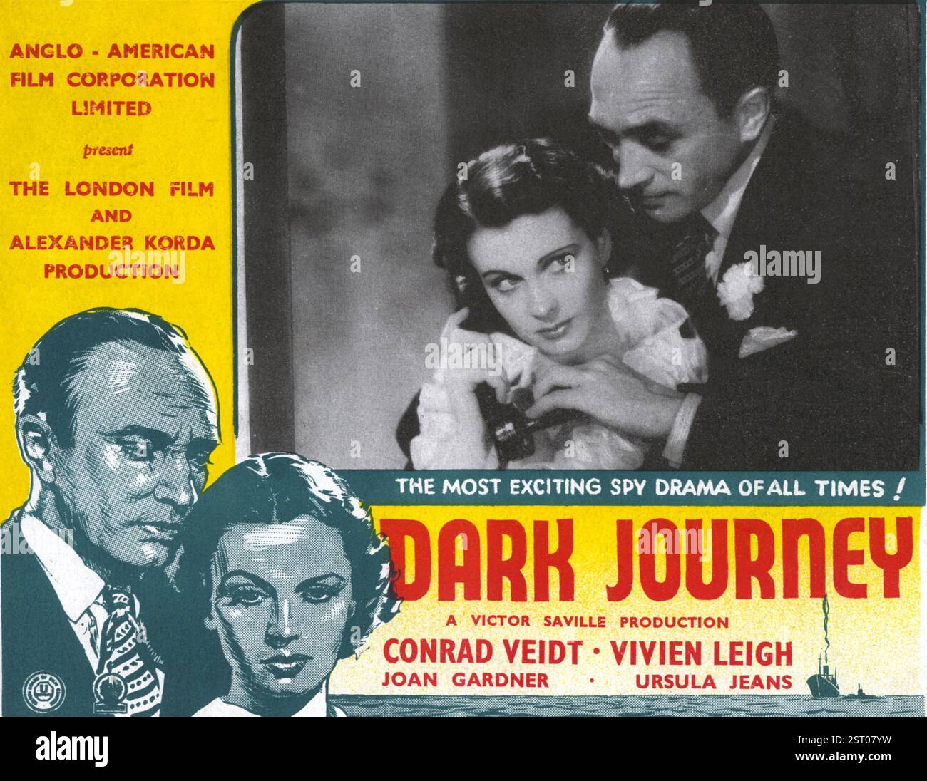 DARK JOURNEY [BR 1937] VIVIEN LEIGH, CONRAD VEID Date: 1937 Stock Photo ...