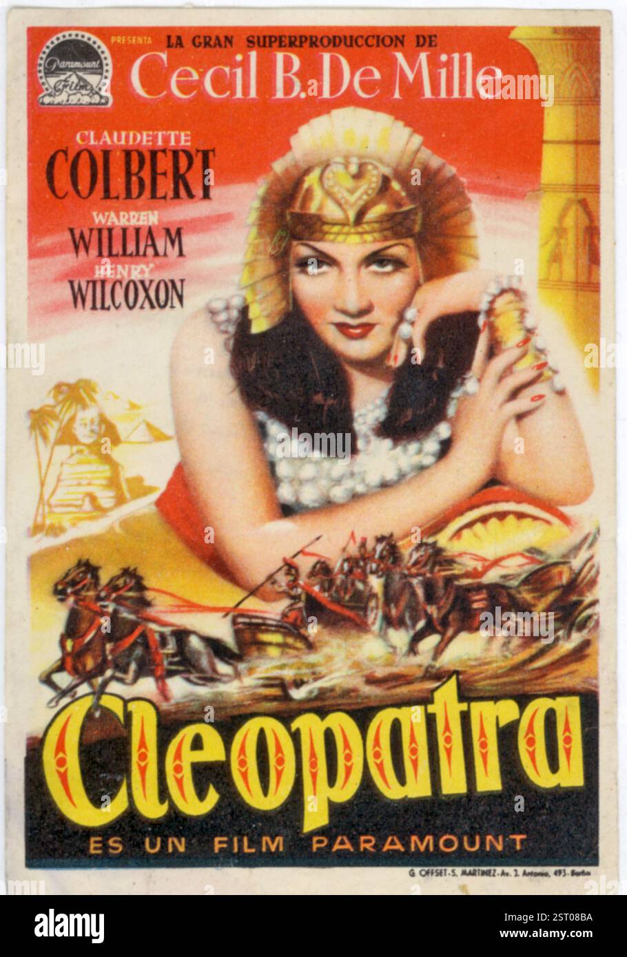 CLEOPATRA [US 1934] CLAUDETTE COLBERT Date: 1934 Stock Photo - Alamy