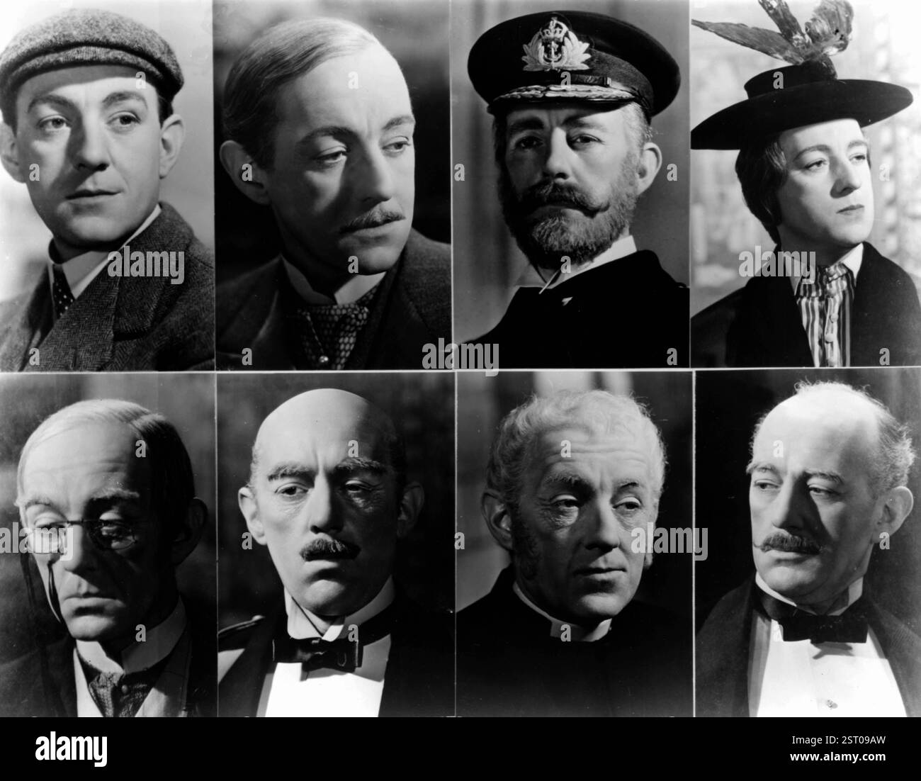 KIND HEARTS AND CORONETS [BR 1949] ALEC GUINNESS plays 8 members of the ...