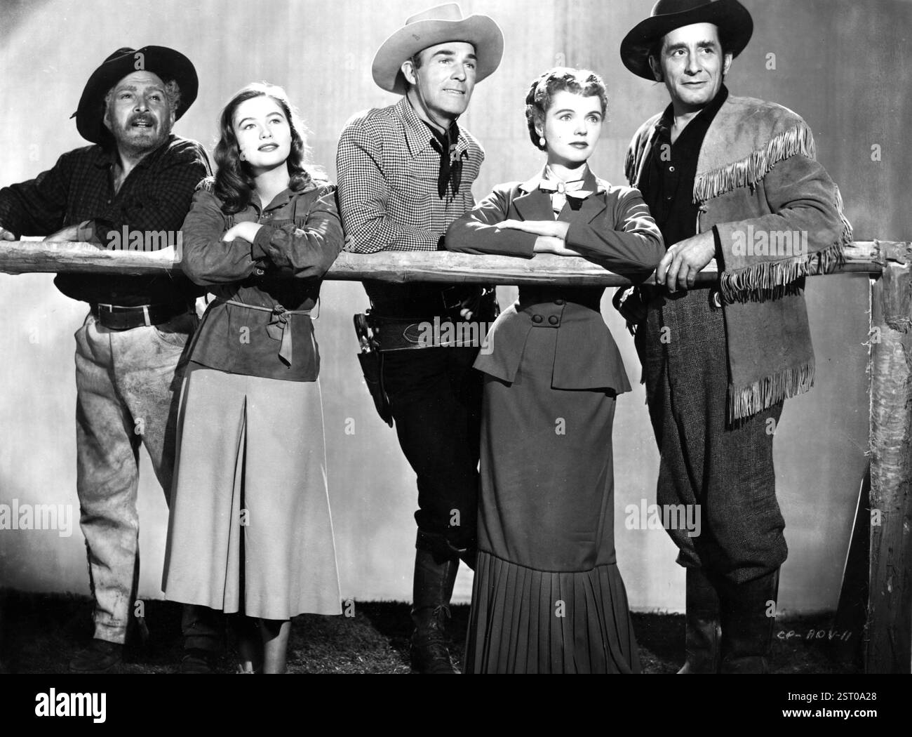 CANADIAN PACIFIC [US 1949] [L-R] [?], NANCY OLSON, RANDOPLH SCOTT, JANE ...