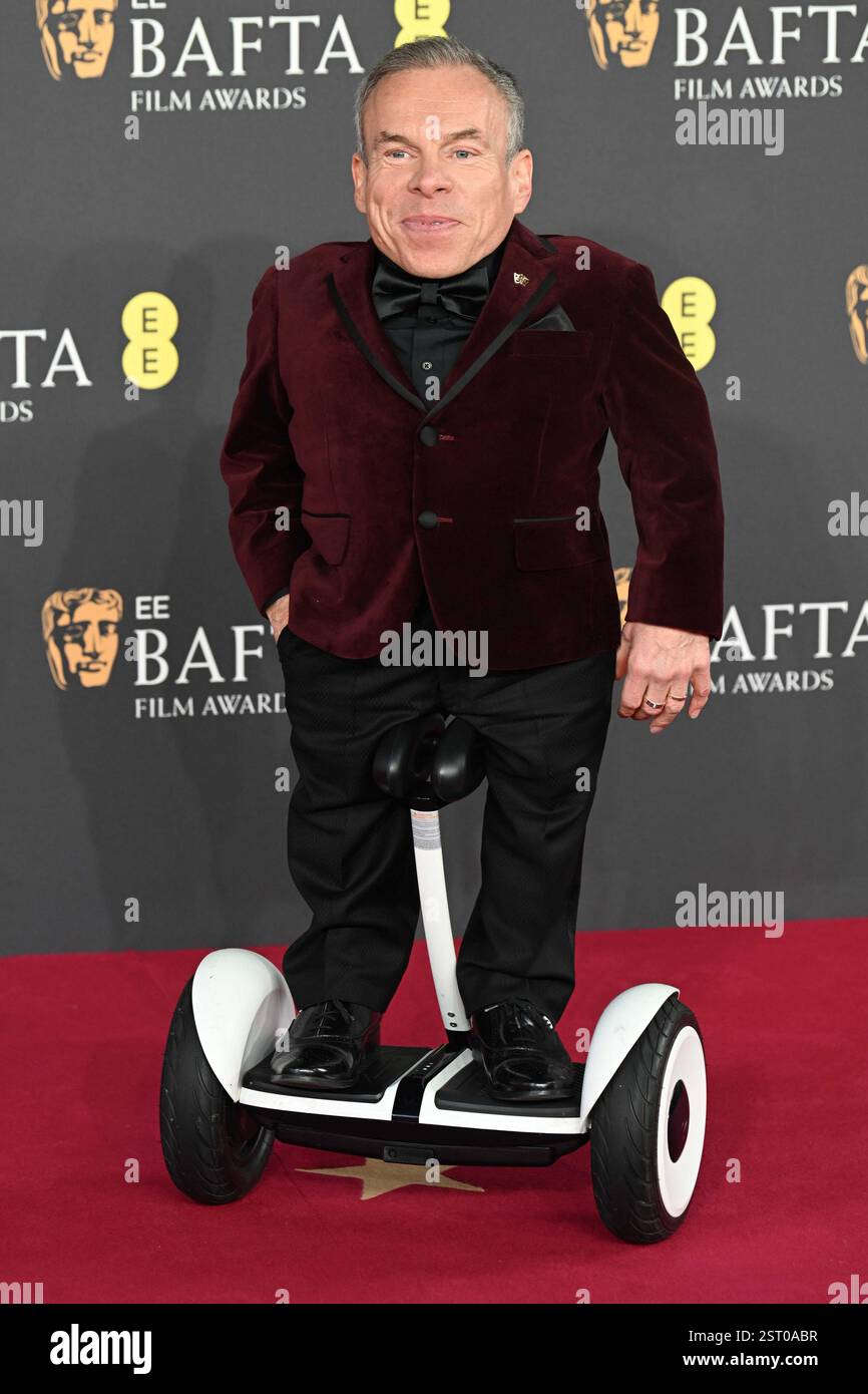 London, UK. 16th Feb, 2025. English actor Warwick Davis attends the EE ...