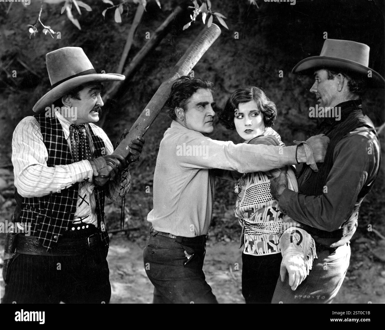 THE MYSTERY RIDER [US 1928] WILLIAM DESMOND [send from left], DERELYS ...