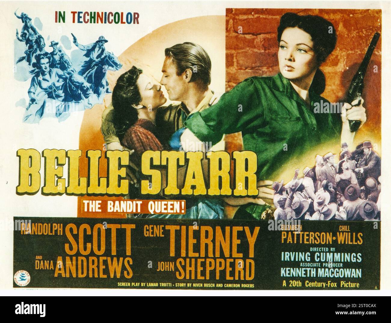 BELLE STAR [US 1941] GENE TIERNEY, RANDOLPH SCOTT Date: 1941 Stock Photo - Alamy