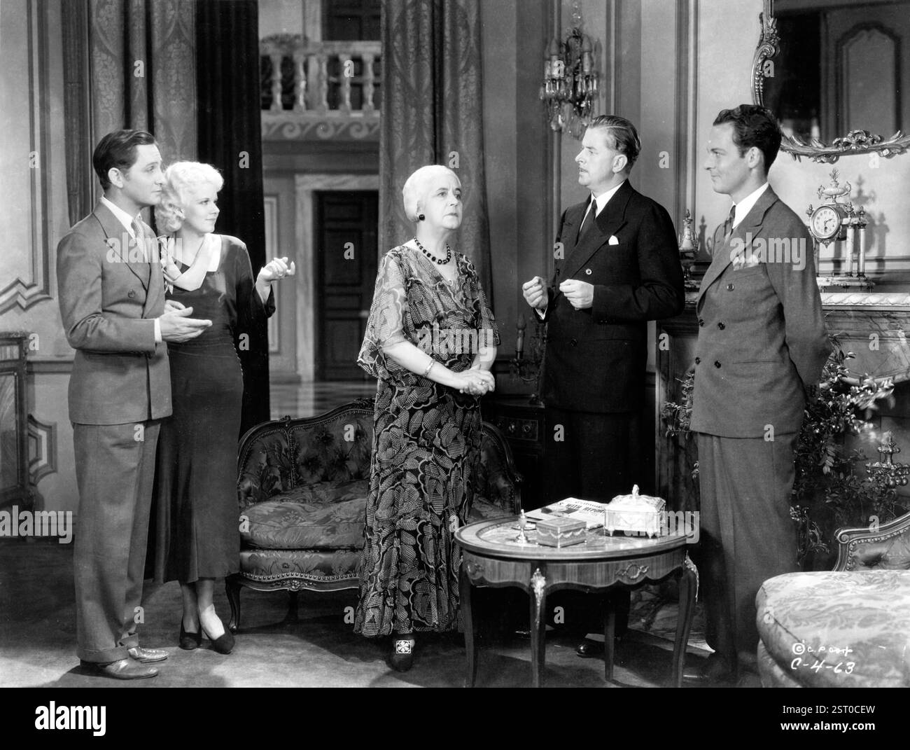 PLATINUM BLONDE [US 1931] [L-R] ROBERT WILLIAMS, JEAN HARLOW, LOUISE CLOSSER HALE, REGINLAD OWEN ...