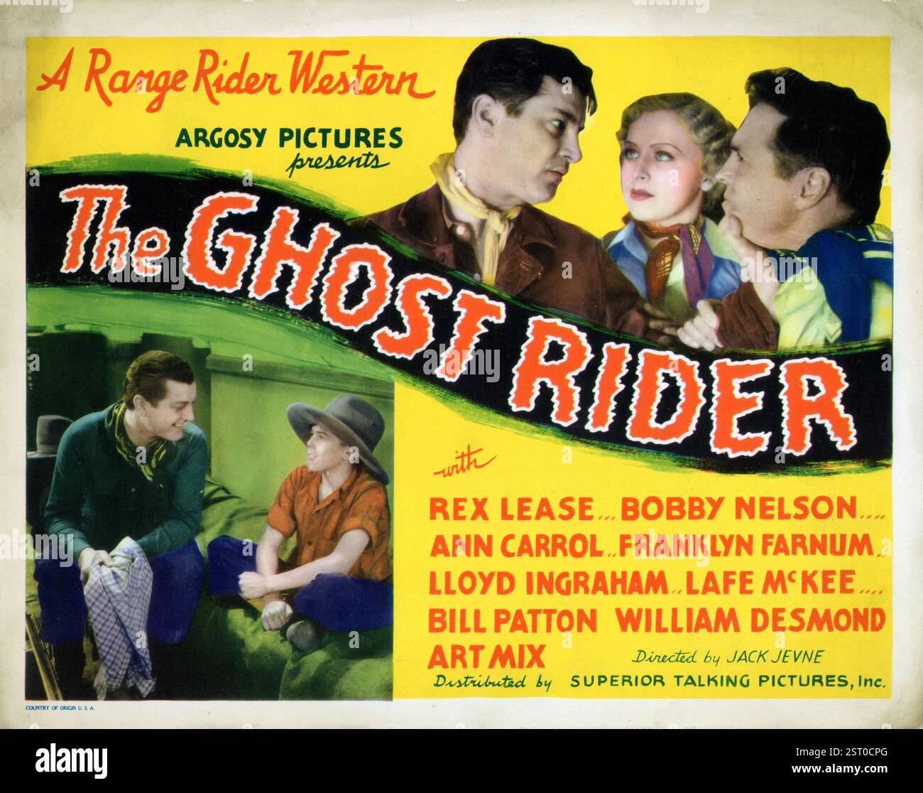 THE GHOST RIDER [US 1935] REX LEASE, ANN CARROL, BOBBY NELSON Date ...