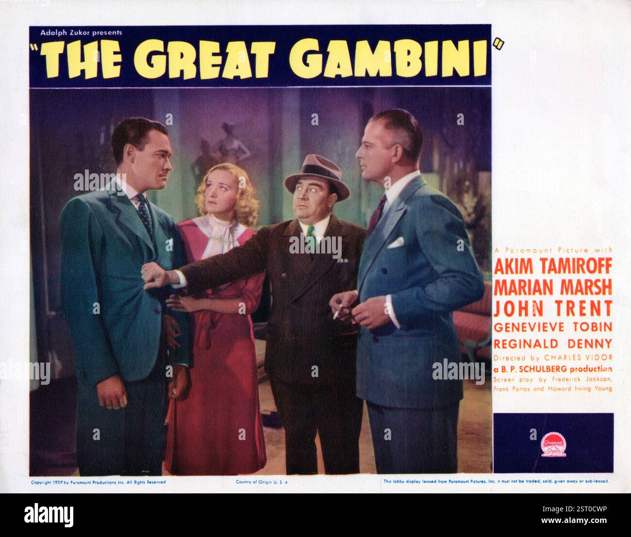 THE GREAT GAMBINI [US 1937] JOHN TRENT, MARIAN MARSH, EDWARD BROPHY (as ...