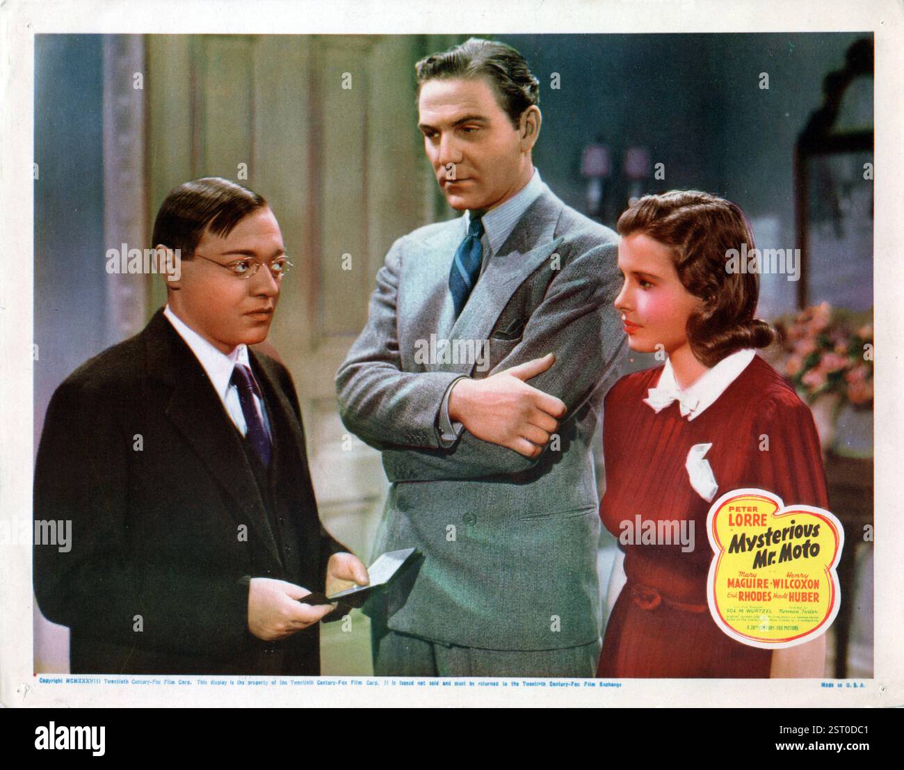 THE MYSTERIOUS MR MOTO [US 1938] PETER LORRE as Mr Moto, HENRY WILCOXON, MARY MAGUIRE Date: 1938 ...