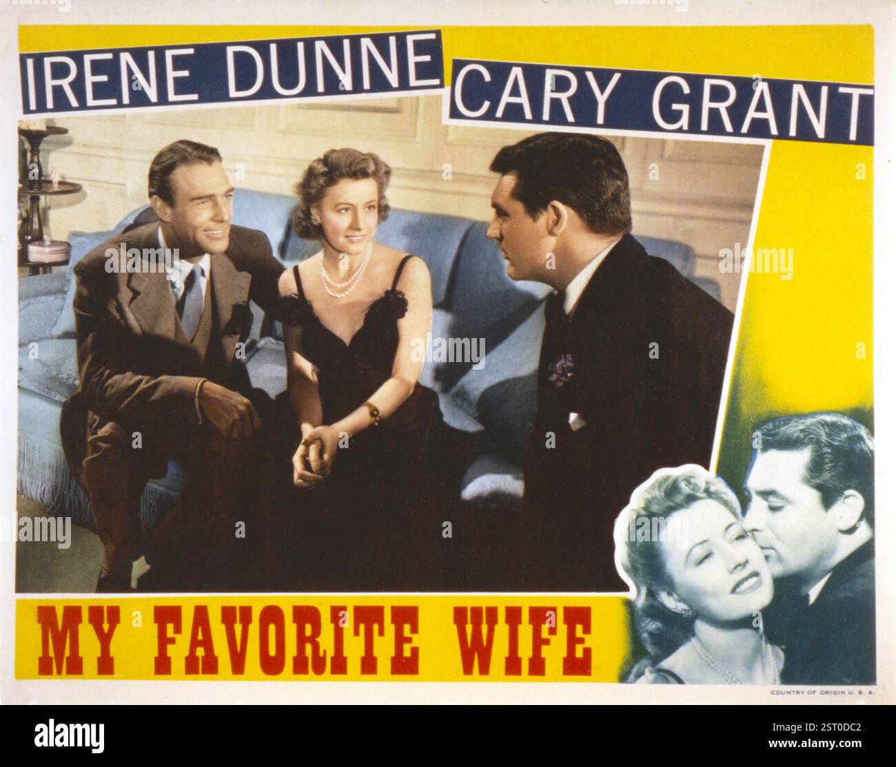 MY FAVOURITE WIFE [US 1940] RANDOLPH SCOTT, IRENE DUNNE, CARY GRANT Date: 1940 Stock Photo - Alamy