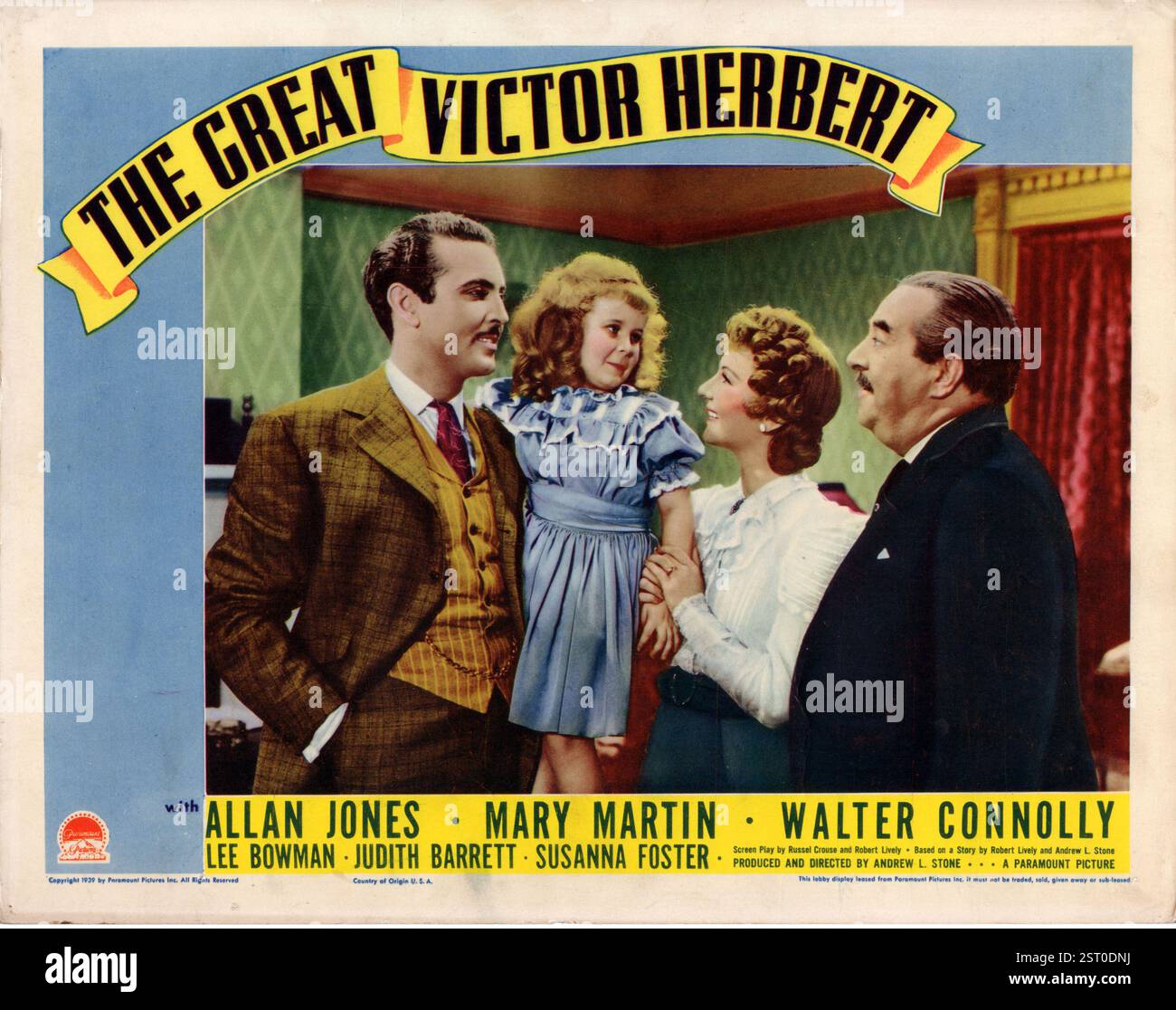THE GREAT VICTOR HERBERT [US 1939] ALLAN JONES, ?, MARY MARTIN, WALTER ...