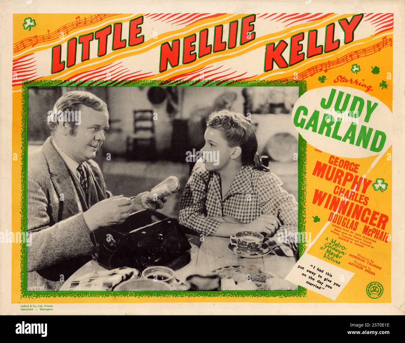 LITTLE NELLY KELLY [US 1940] CHARLES WINNINGER, JUDY GARLAND Date: 1940 ...