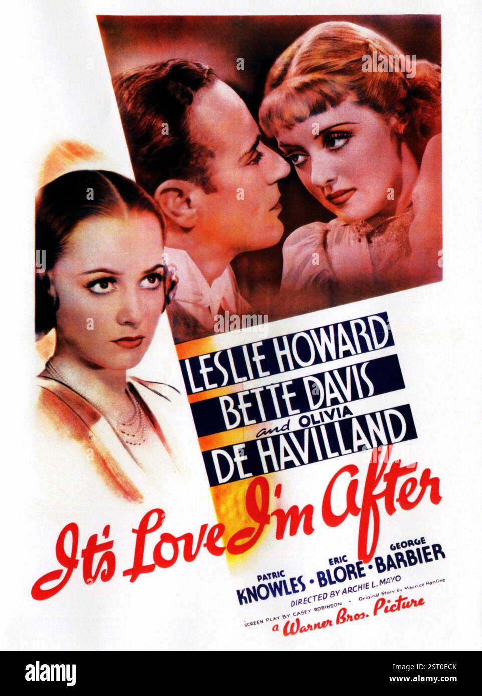 IT'S LOVE I'M AFTER [US 1937] OLIVIA DE HAVILLAND, LESLIE HOWARD, BETTE DAVIS Date: 1937 Stock ...