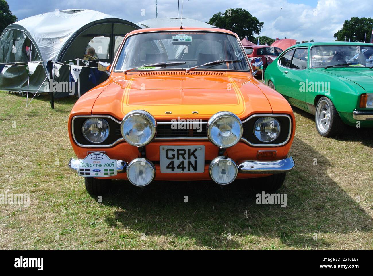 A 1975 Ford Escort Mk 1 RS 2000 parked on display at the 49th Historic ...