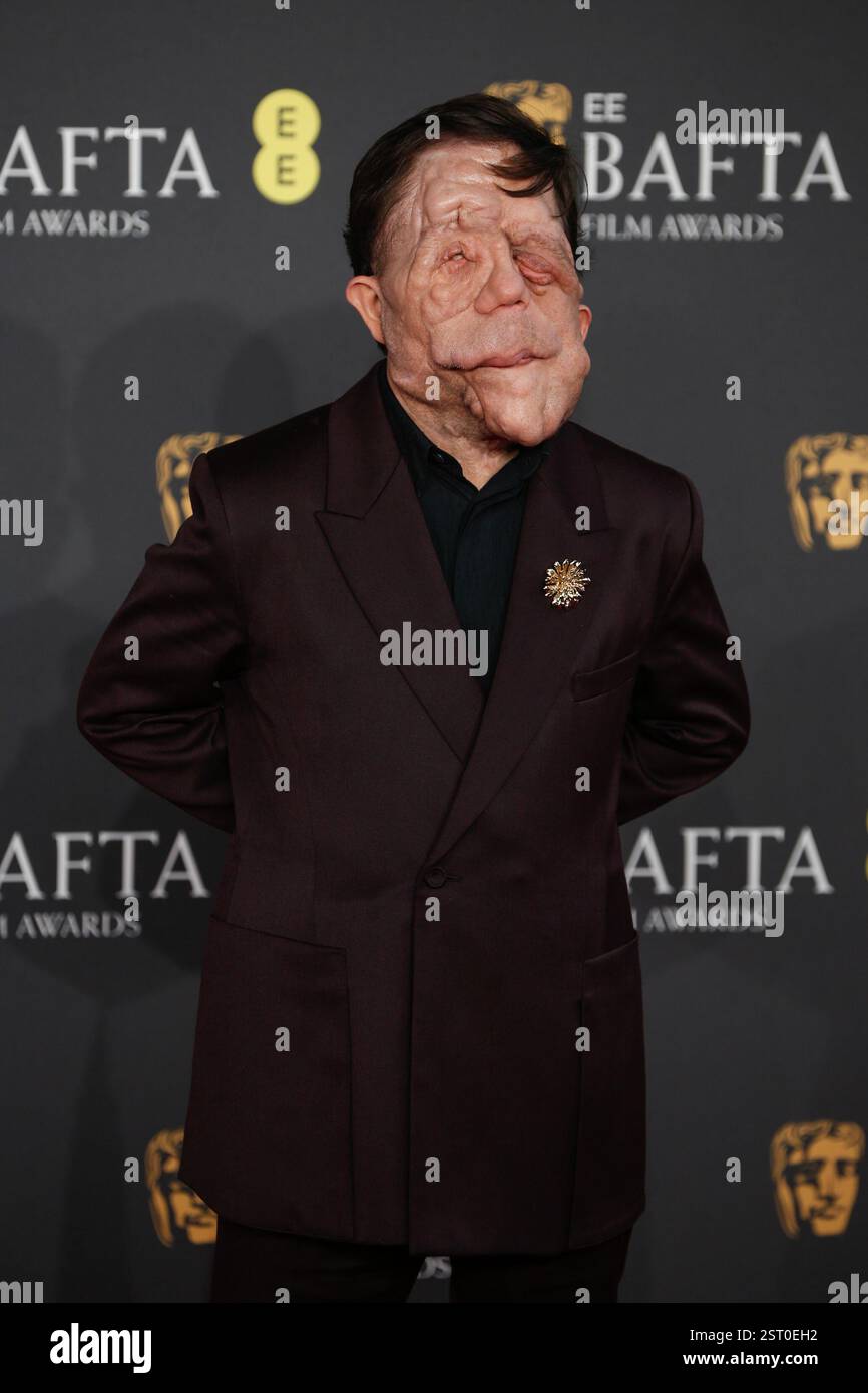 London, USA. 16th Feb, 2025. Adam Pearson attends the red carpet for ...