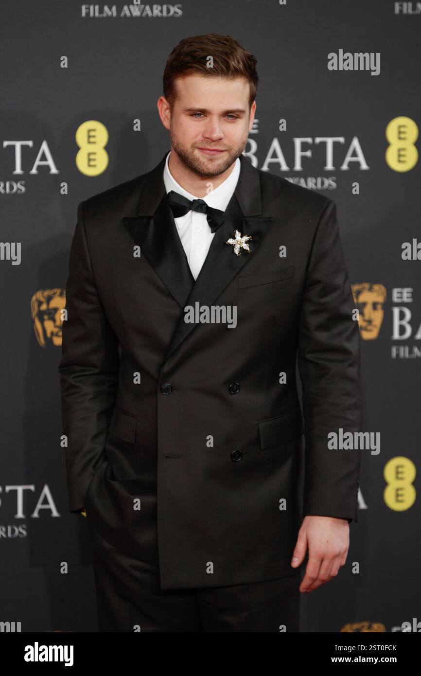 London, USA. 16th Feb, 2025. Leo Woodall attends the red carpet for the ...