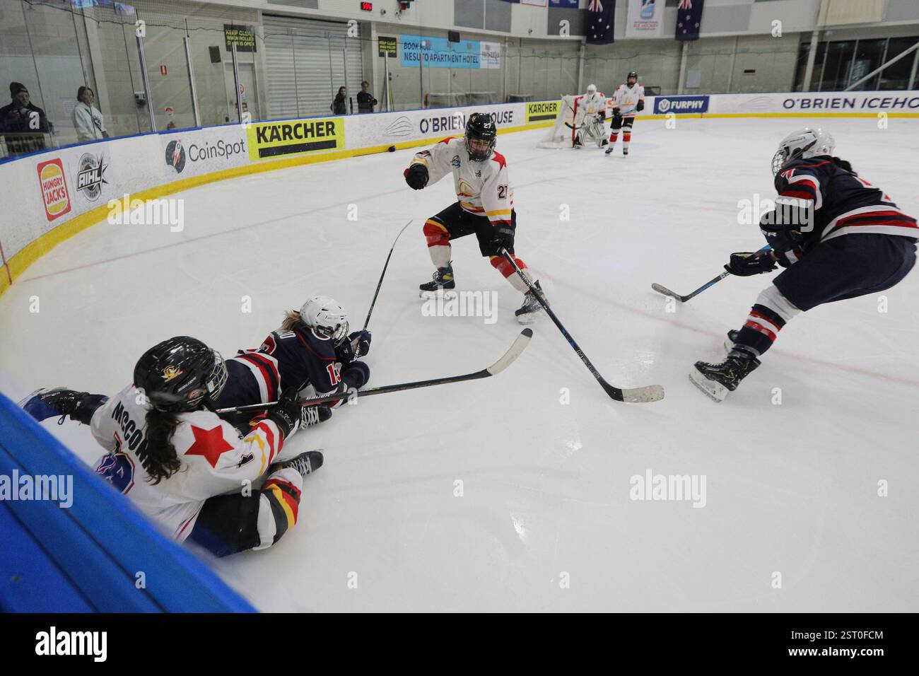 Gabrielle Arps (No. 27) of Sydney Sirens seen in action during the ...