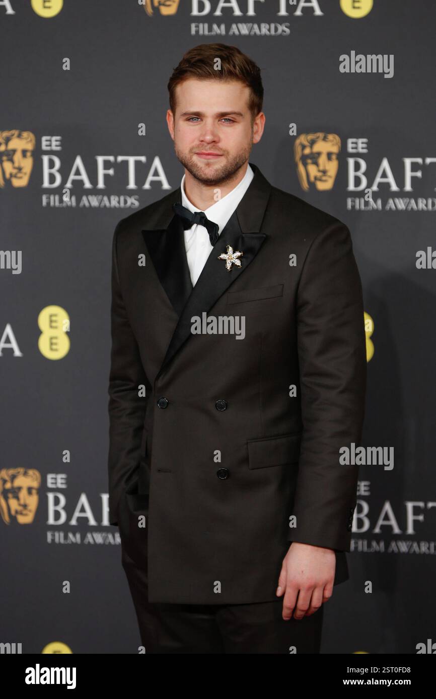 London, USA. 16th Feb, 2025. Leo Woodall attends the red carpet for the ...