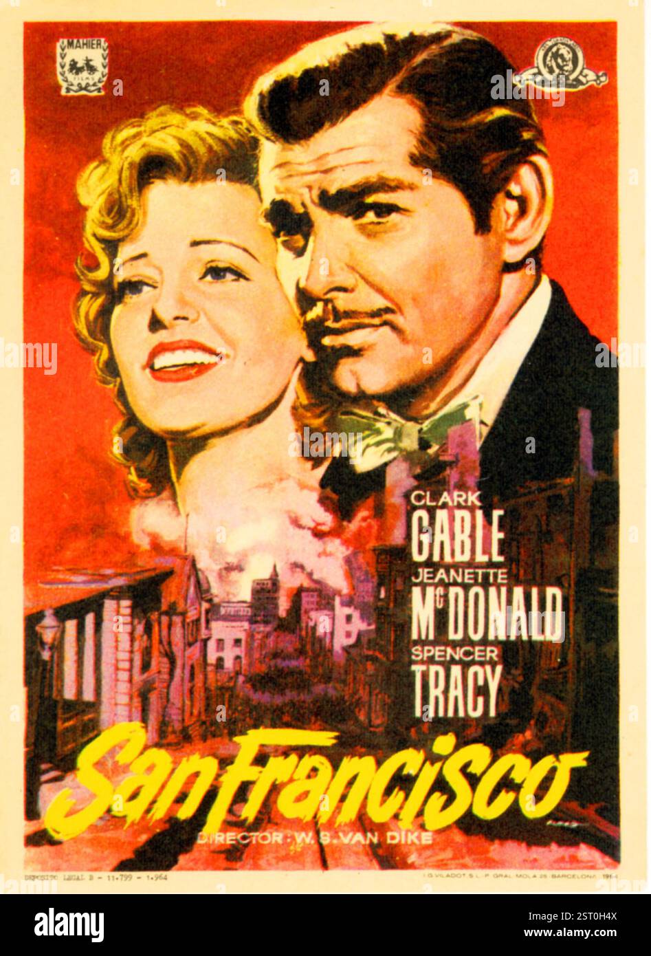 SAN FRANCISCO [US 1936] CLARK GABLE, JEANETTE MACDONALD Date: 1936 ...