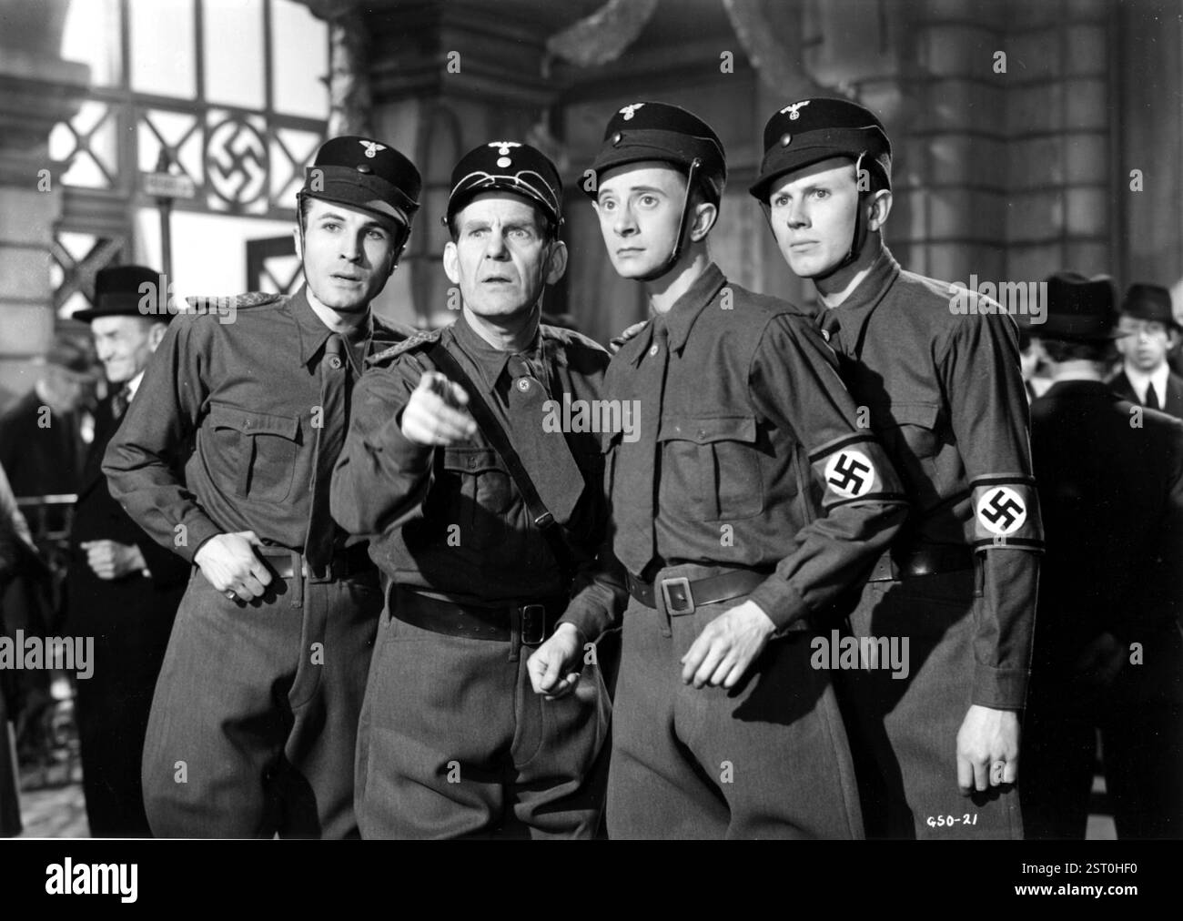 THE GOOSE STEPS OUT [BR 1942] WILL HAY [second from left], CHARLES ...