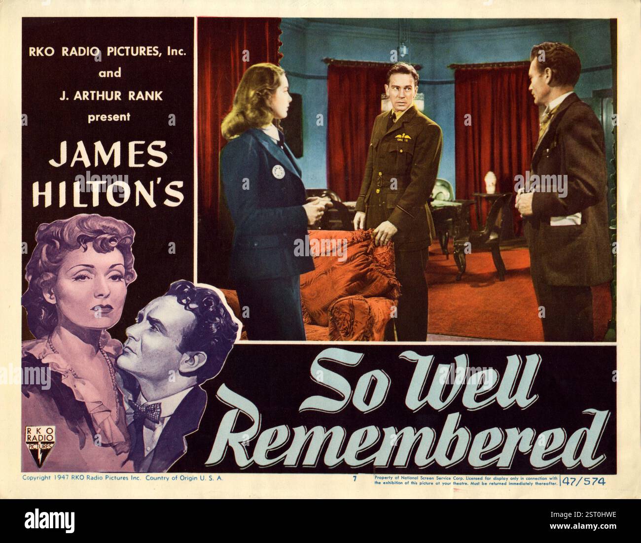 SO WELL REMEMBERED [BR 1947] PATRICIA ROC, RICHARD CARLSON, JOHN MILLS ...