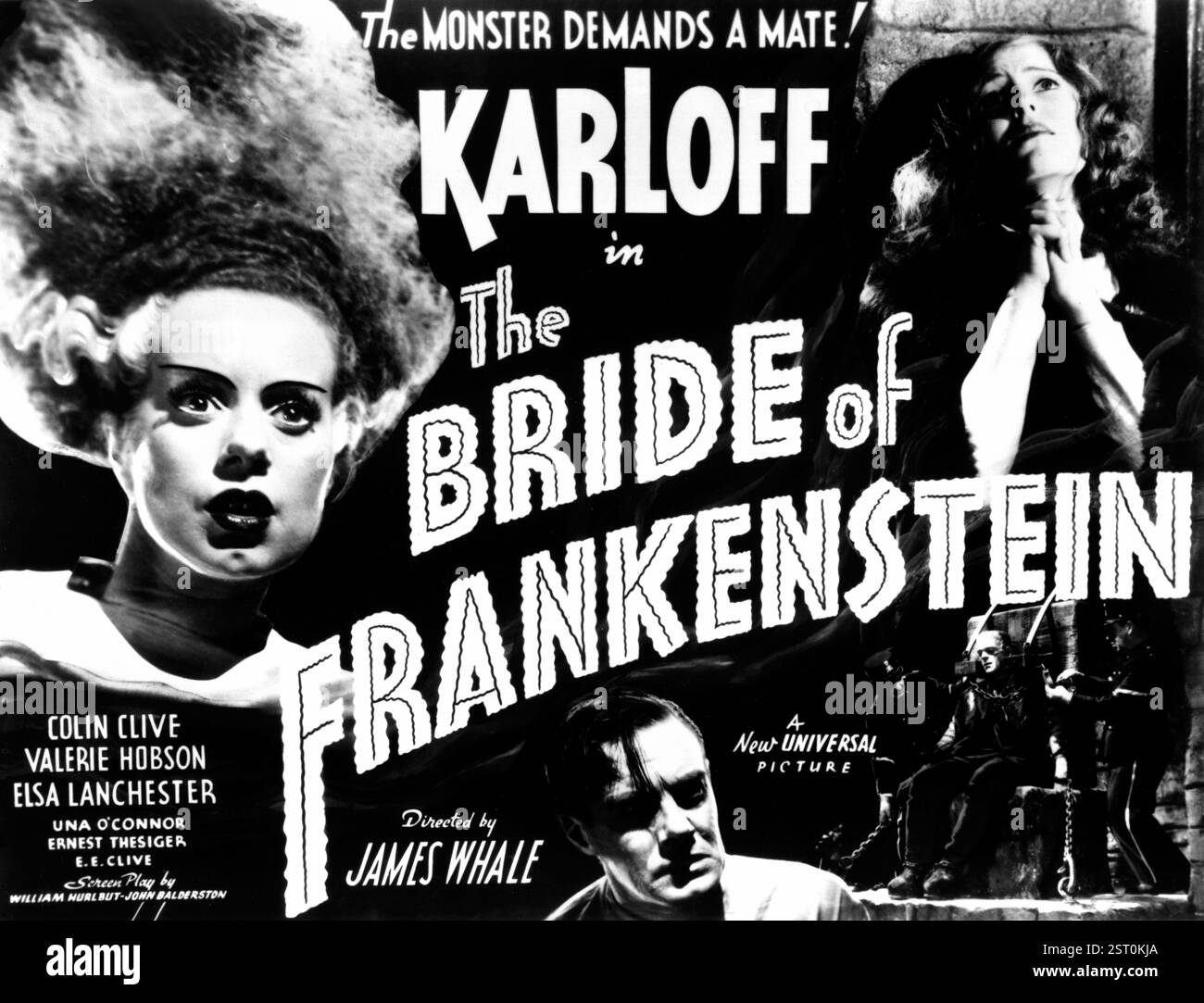 BRIDE OF FRANKENSTEIN [US 1935] ELSA LANCHESTER as The Monster's Mate ...