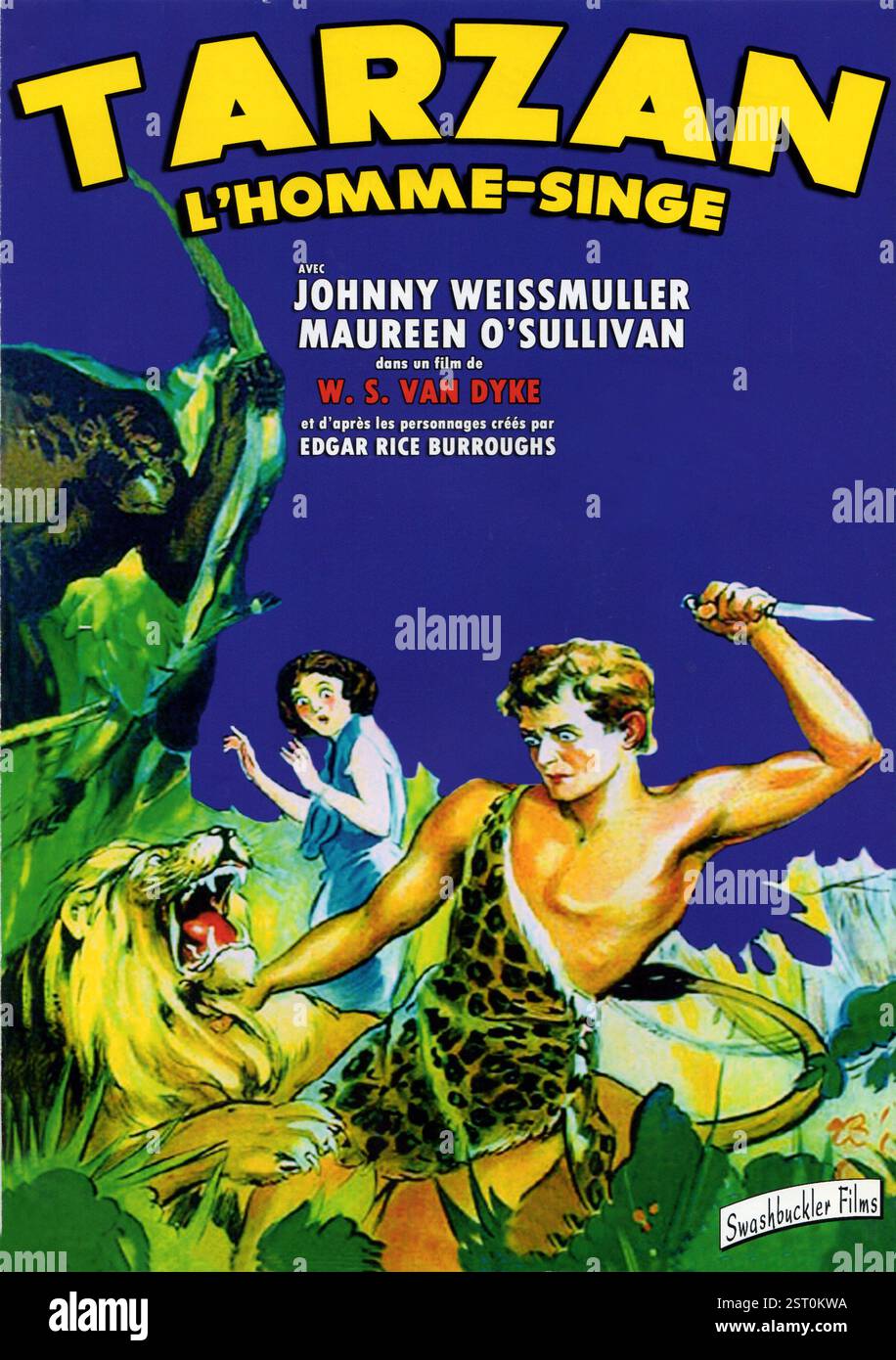 TARZAN THE APE MAN [US 1932] JOHNNY WEISSMULLER as Tarzan, MAUREEN O'SULLIVAN as Jane Date: 1932 ...