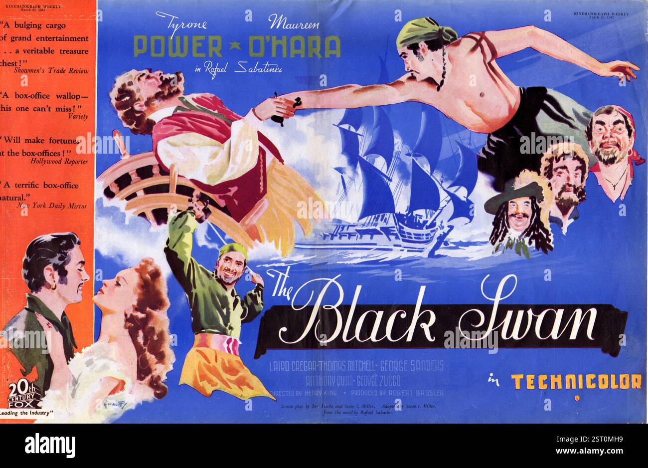 THE BLACK SWAN [US 1942] TYRONE POWER Date: 1942 Stock Photo - Alamy