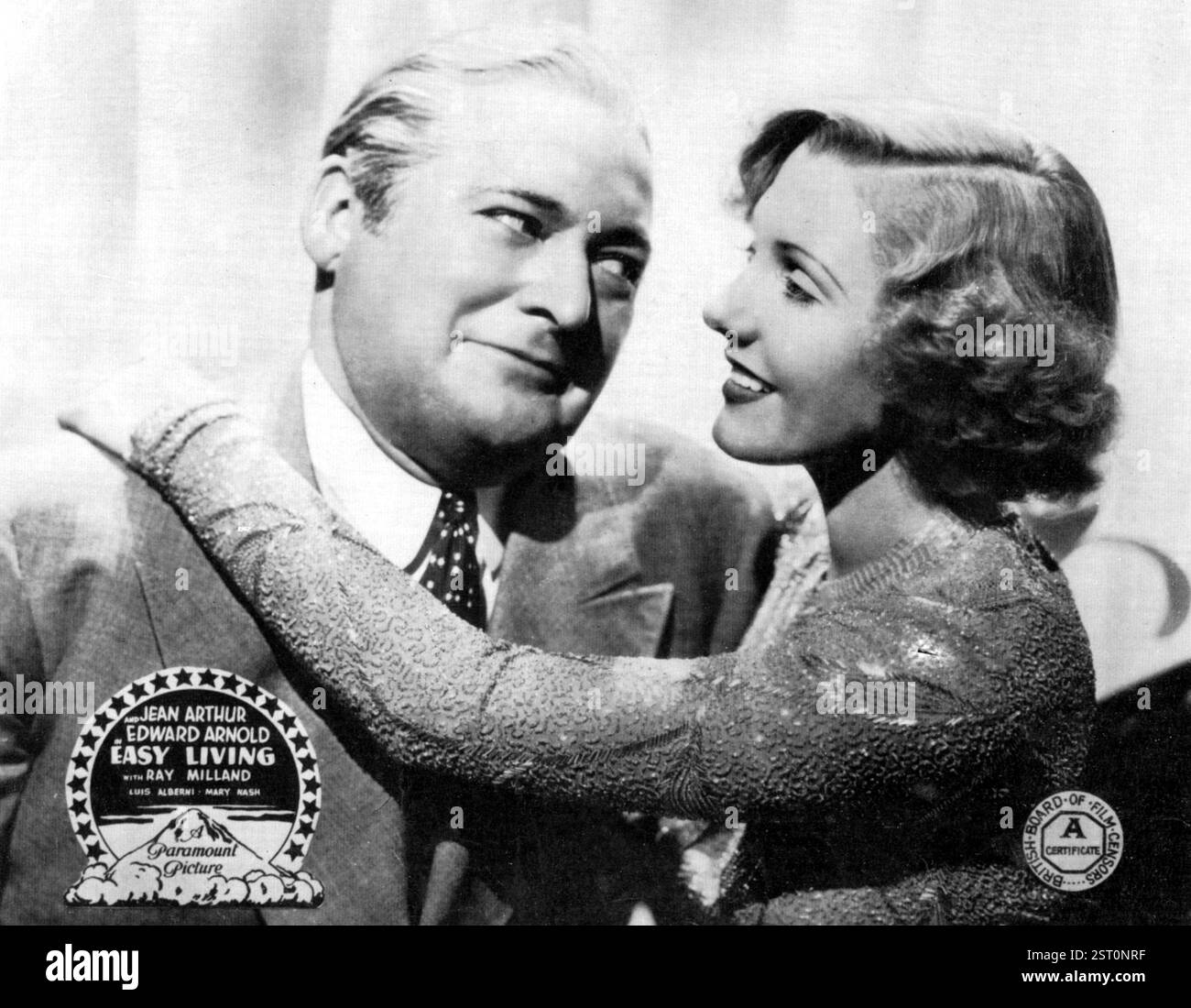 EASY LIVING [US 1937] EDWARD ARNOLD, JEAN ARTHUR Date: 1937 Stock Photo ...