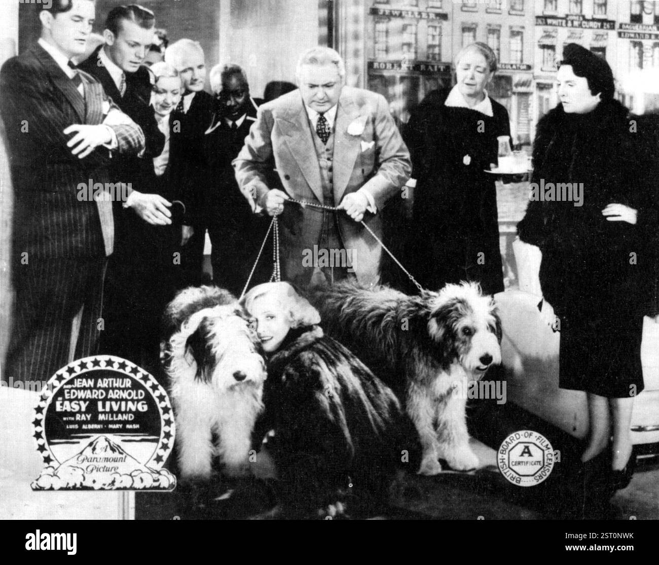 EASY LIVING [US 1937] RAY MILLAND [left], EDWARD ARNOLD [centre], JEAN ARTHUR [below], ESTHER ...