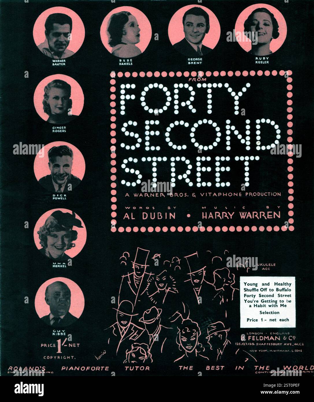 42ND STREET [US 1933] Sheet Music Date: 1933 Stock Photo - Alamy