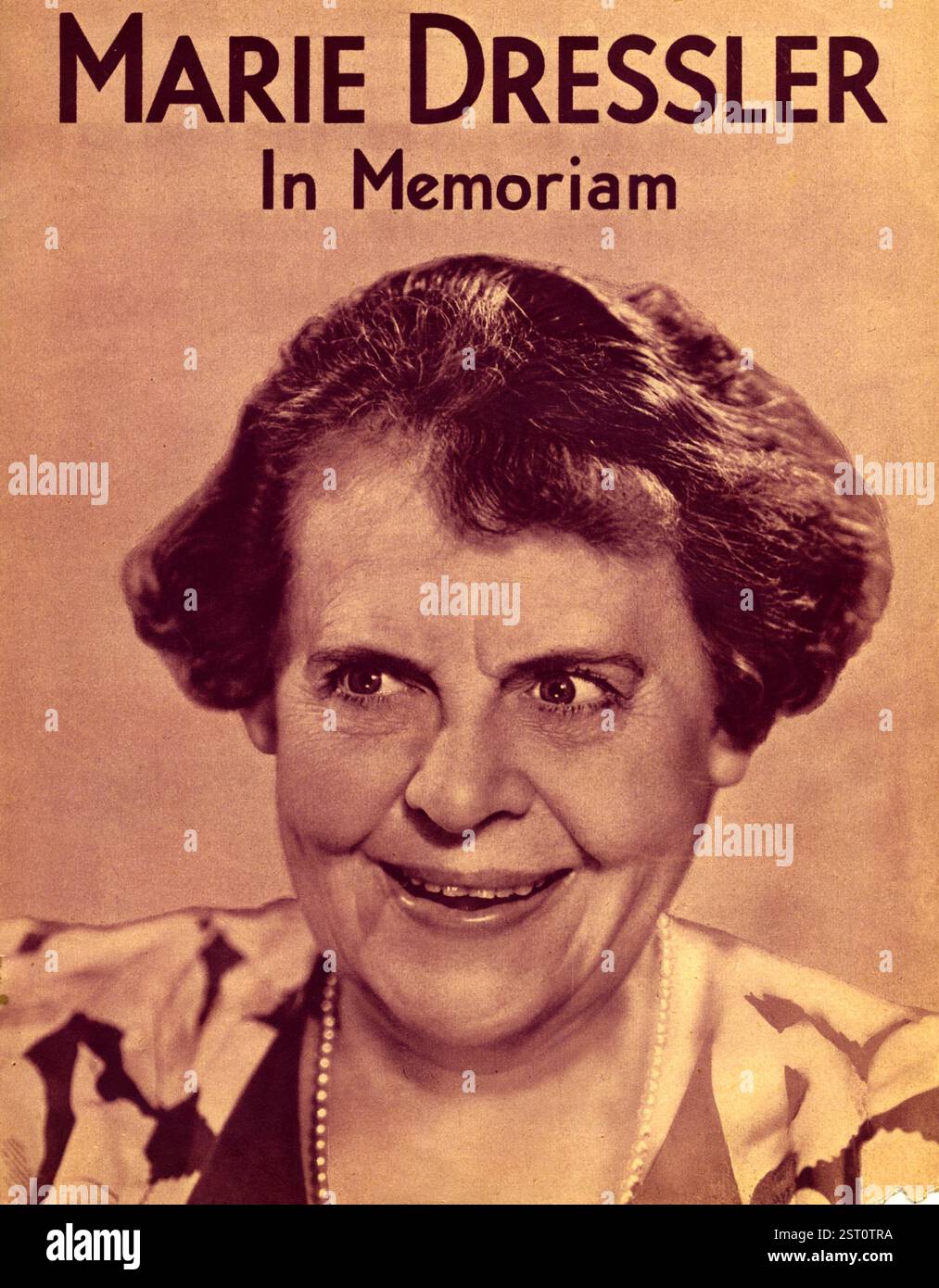 MARIE DRESSLER [1868 - 1934] Canadian actress Date: 1934 Stock Photo ...