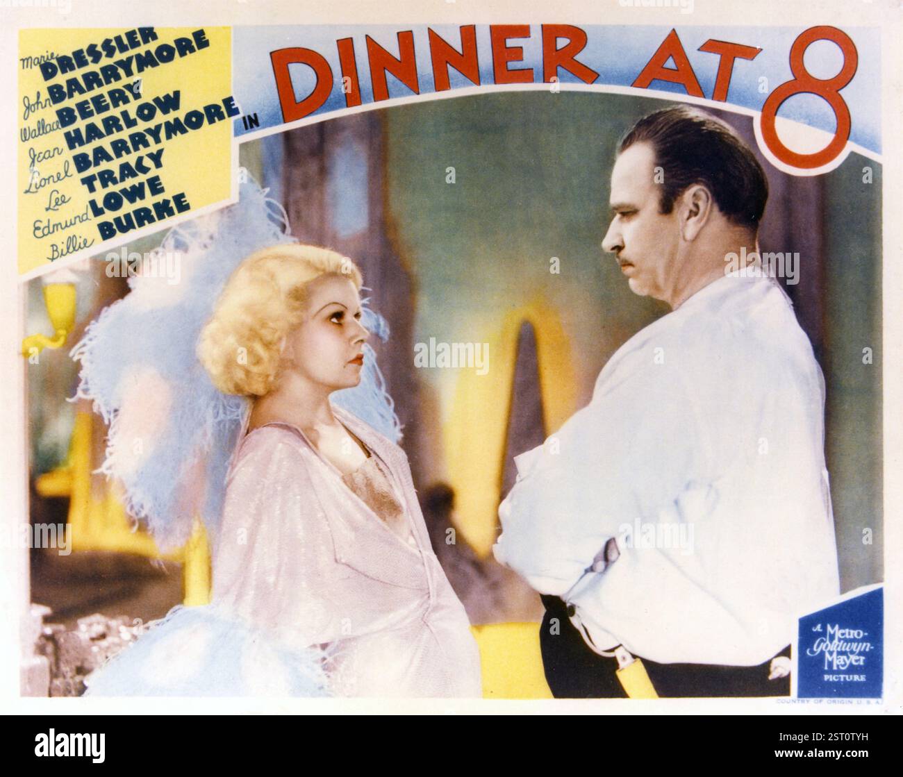 DINNER AT EIGHT [US 1933] JEAN HARLOW, WALLACE BEERY Date: 1933 Stock Photo - Alamy