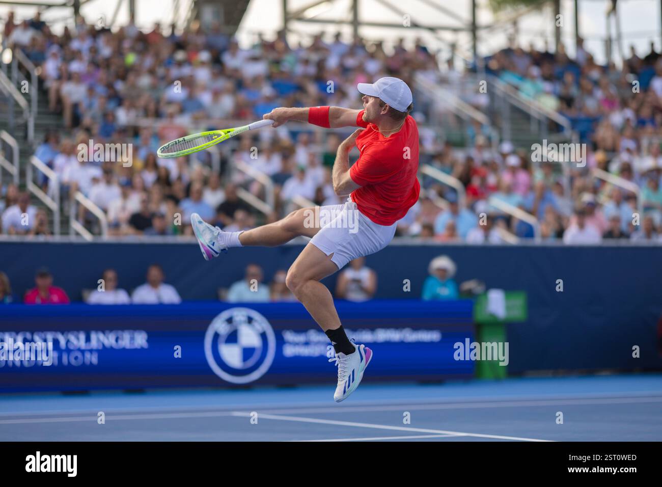 DELRAY BEACH, FLORIDA - FEBRUARY 16: Alejandro Davidovich Fokina of Spain in action against ...