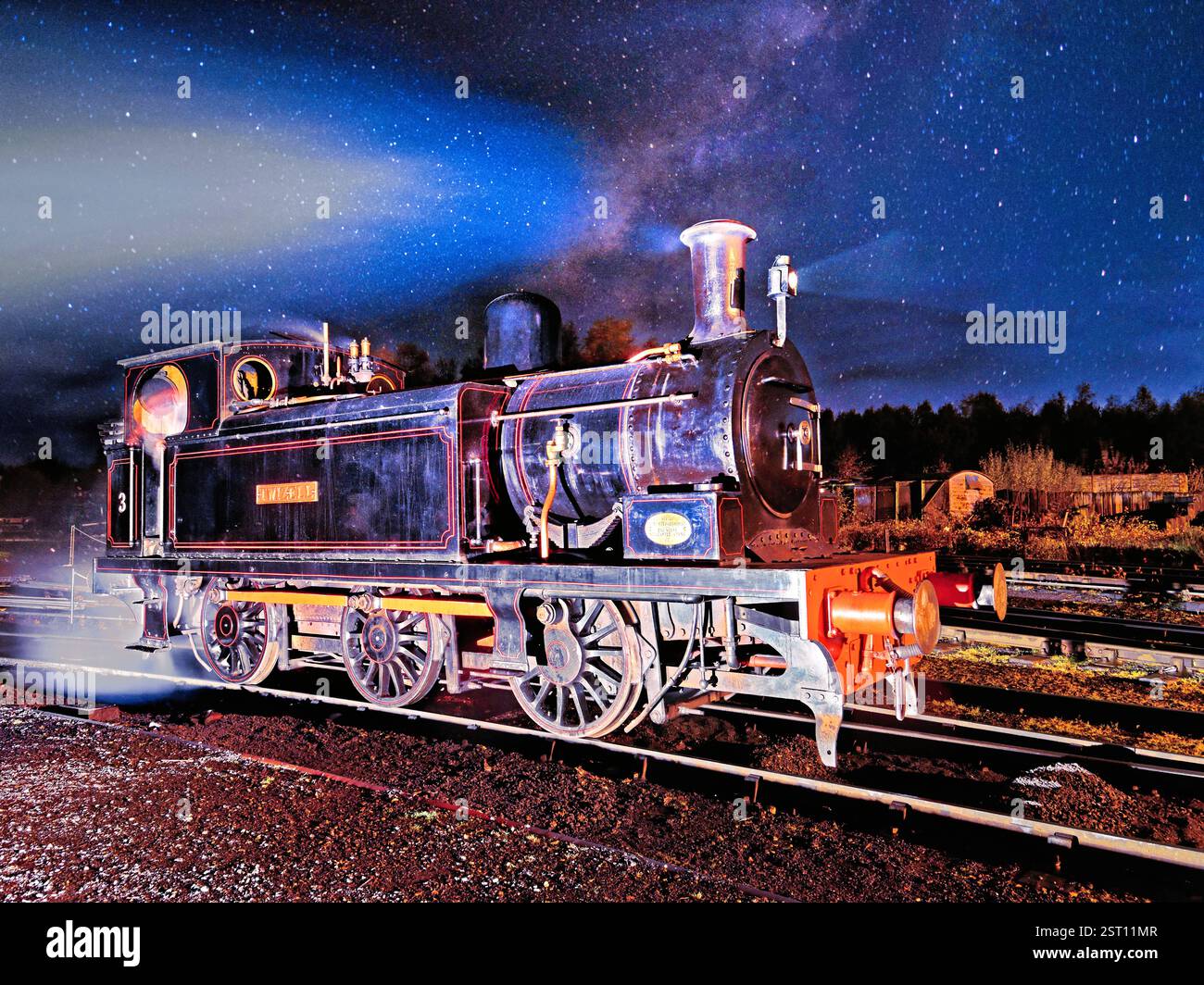 Twizell North Eastern steam train locomotive at Tanfield Railway Museum ...