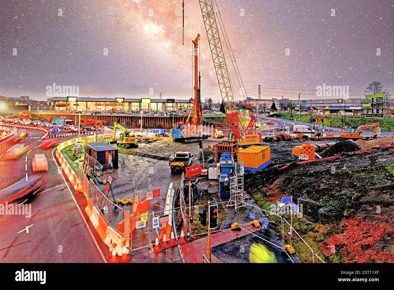Silverlink shopping centre A19 roundabout road works Owen Pugh ...