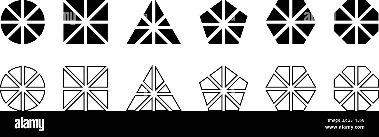 8 part circle Black and White Stock Photos & Images - Alamy