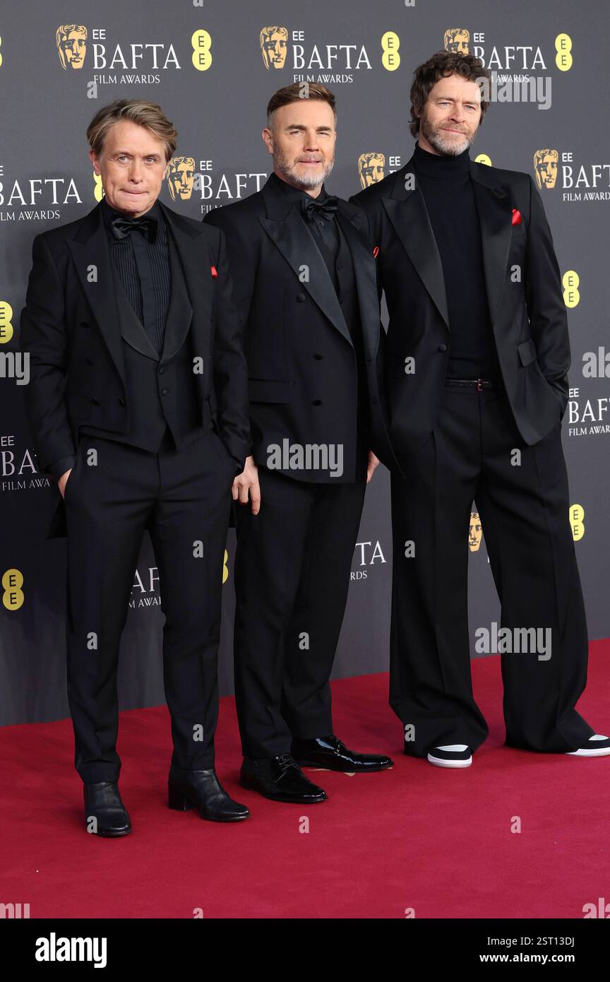 Mark Owen, Gary Barlow und Howard Donald von Take That bei der ...