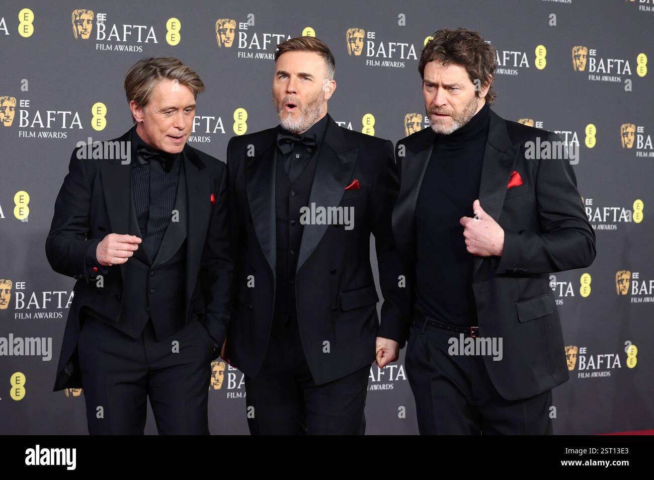 Mark Owen, Gary Barlow und Howard Donald von Take That bei der ...