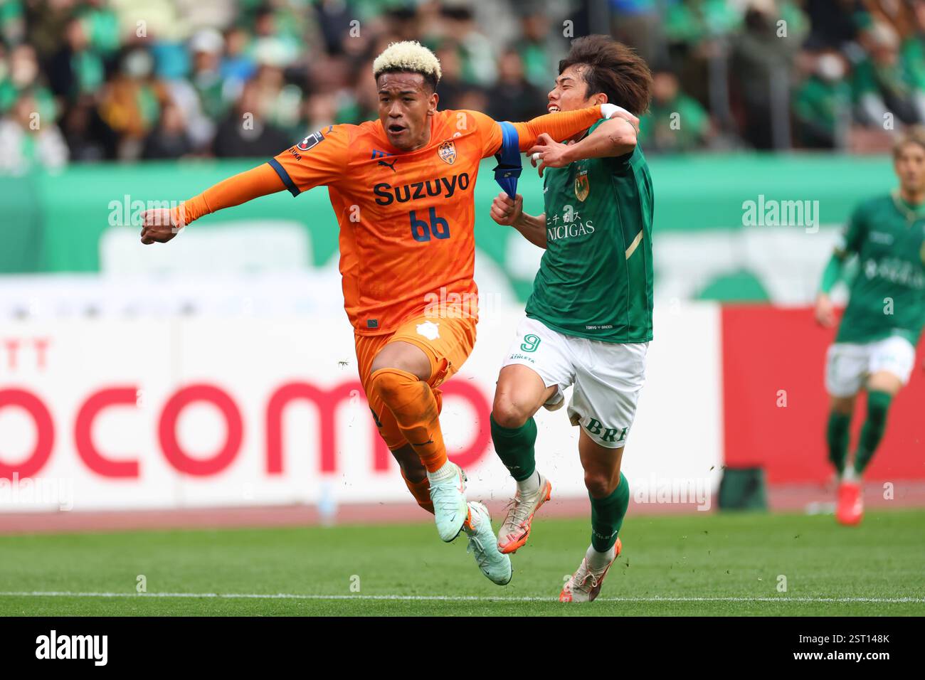 Tokyo, Japan. 16th Feb, 2025. (L-R) Jelani Reshaun Sumiyoshi (S-Pulse ...