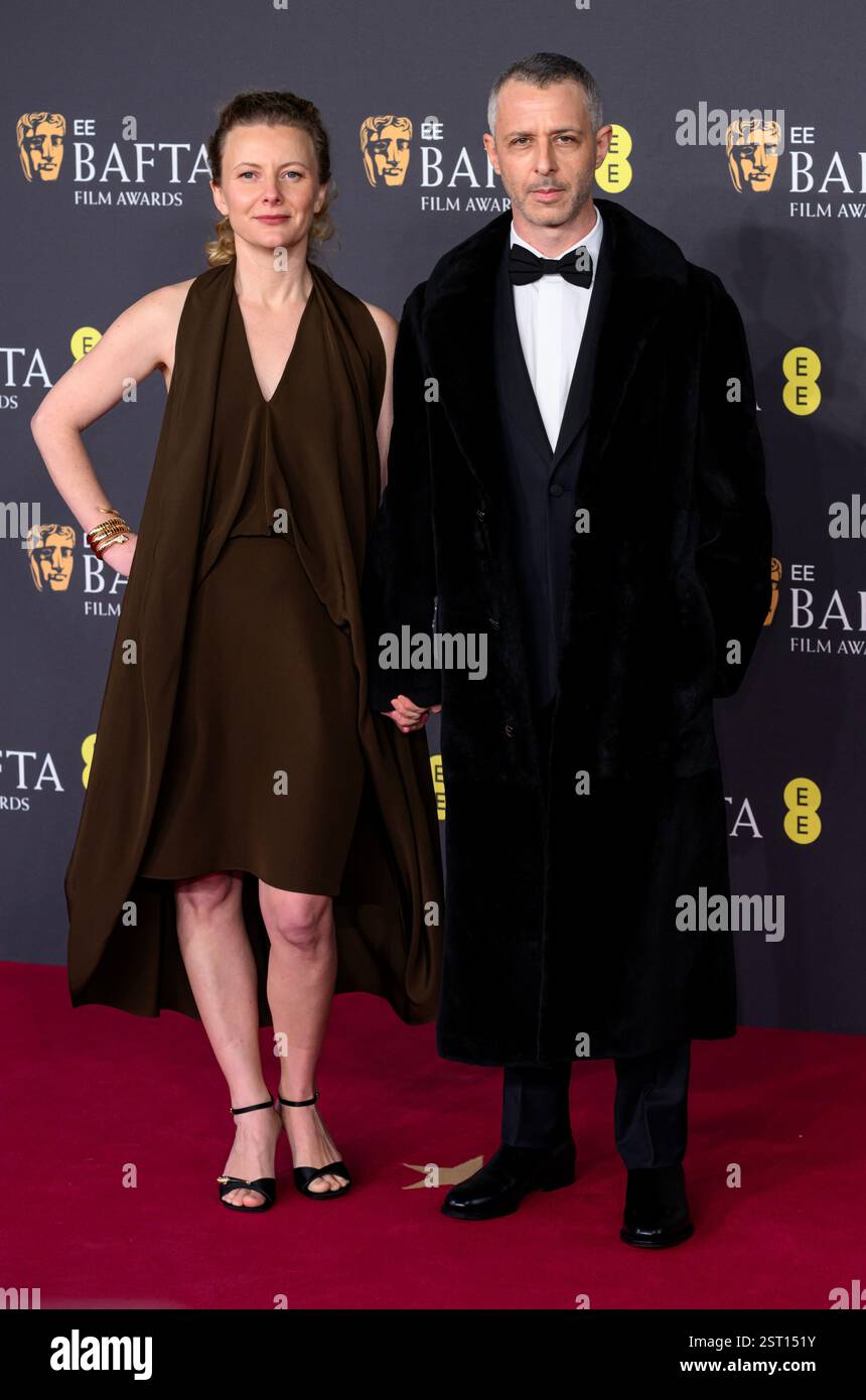 London, UK. February 16th, 2025. Jeremy Strong and wife Emma Wall ...