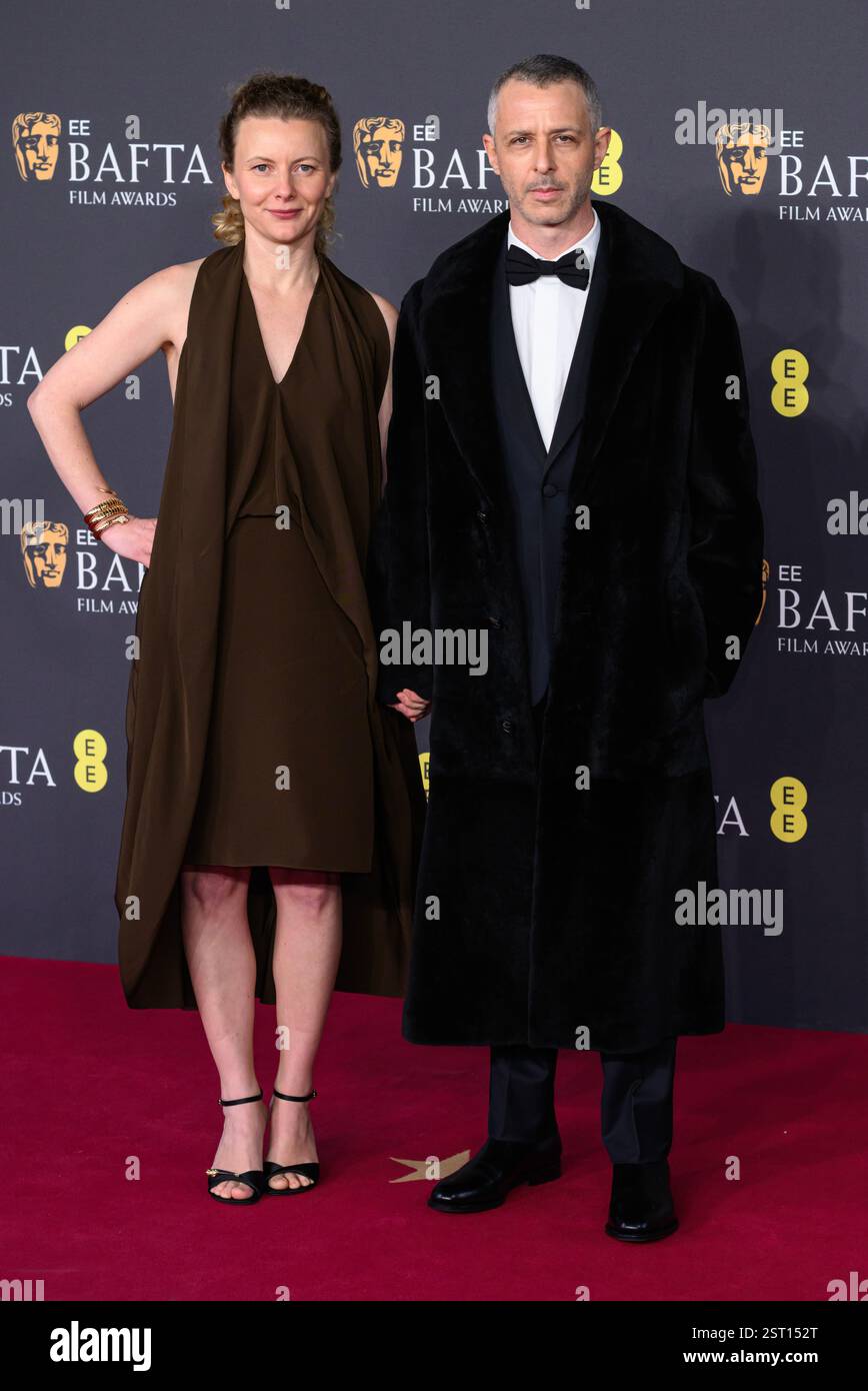London, UK. February 16th, 2025. Jeremy Strong and wife Emma Wall ...