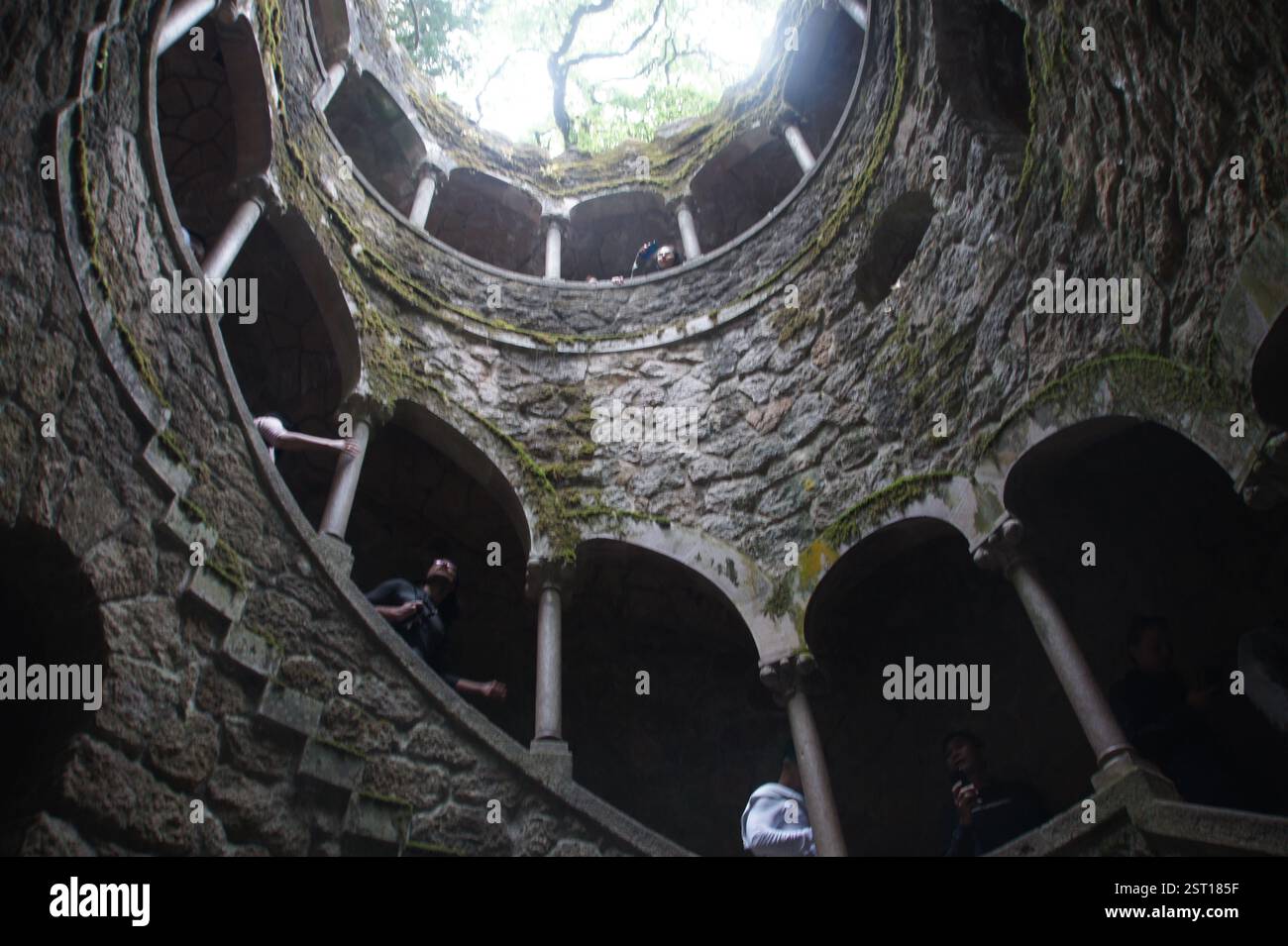 Sintra, Portugal. Initiation Well, Quinta da Regaleira. Mysterious ...