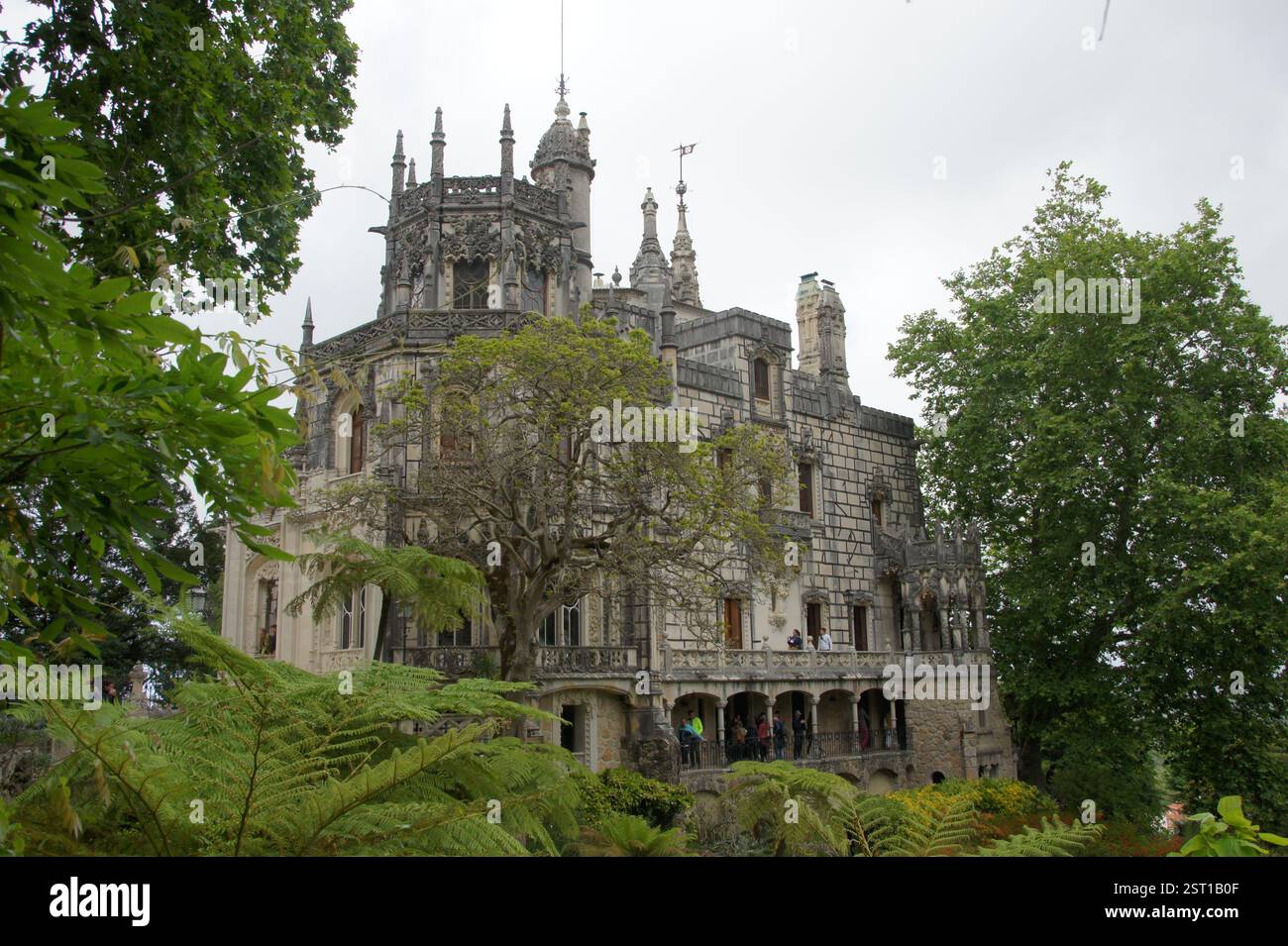 Regaleira Palace facade, Sintra, Portugal. A stunning example of Neo ...