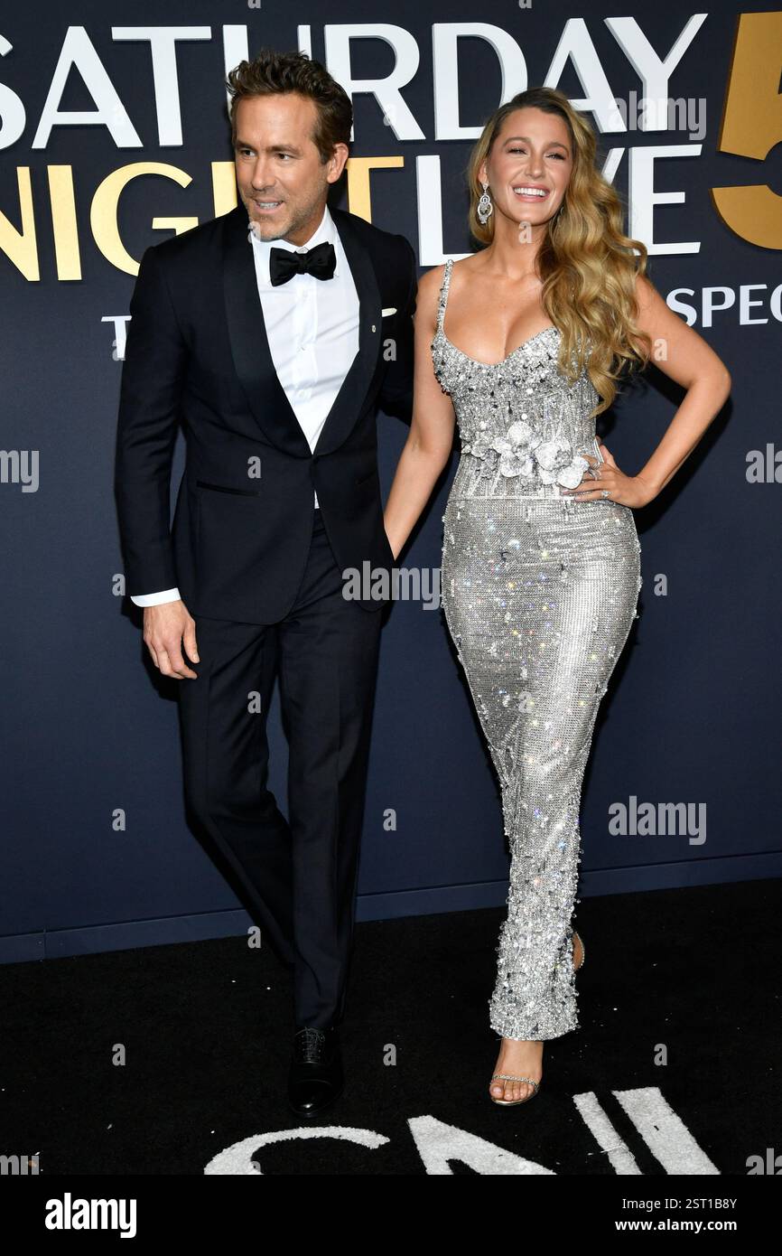 Ryan Reynolds, left, and Blake Lively attend "SNL50: The Anniversary ...