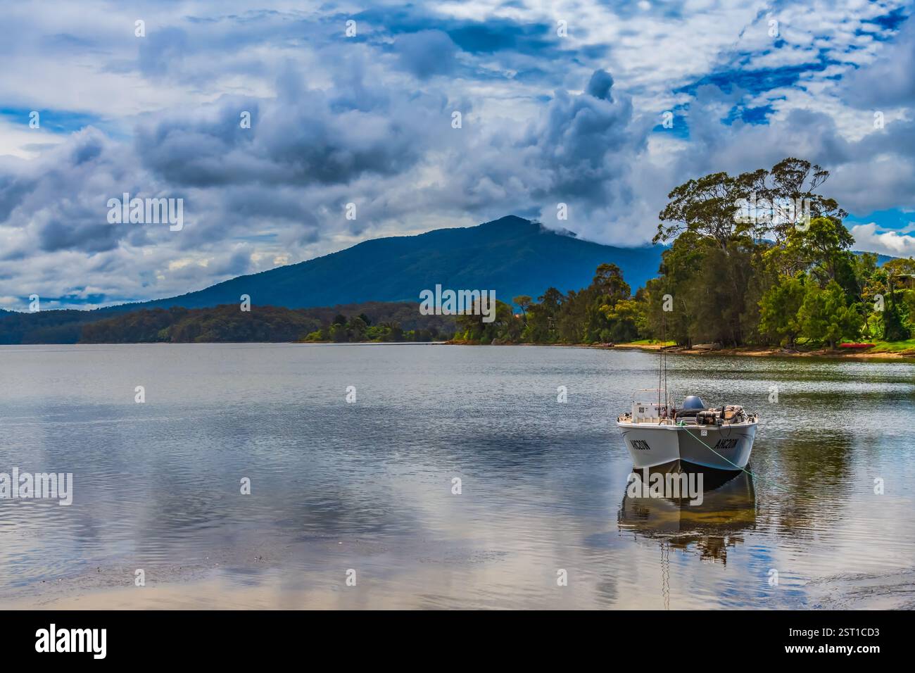 Scenic views at Wallaga Lake which is the largest lake in southern NSW ...