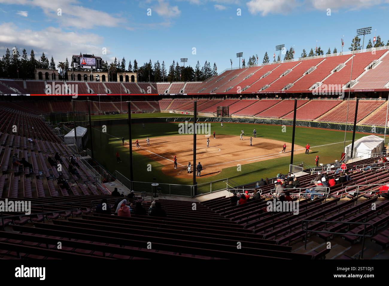 A general view of the stadium before the NCAA softball game between ...