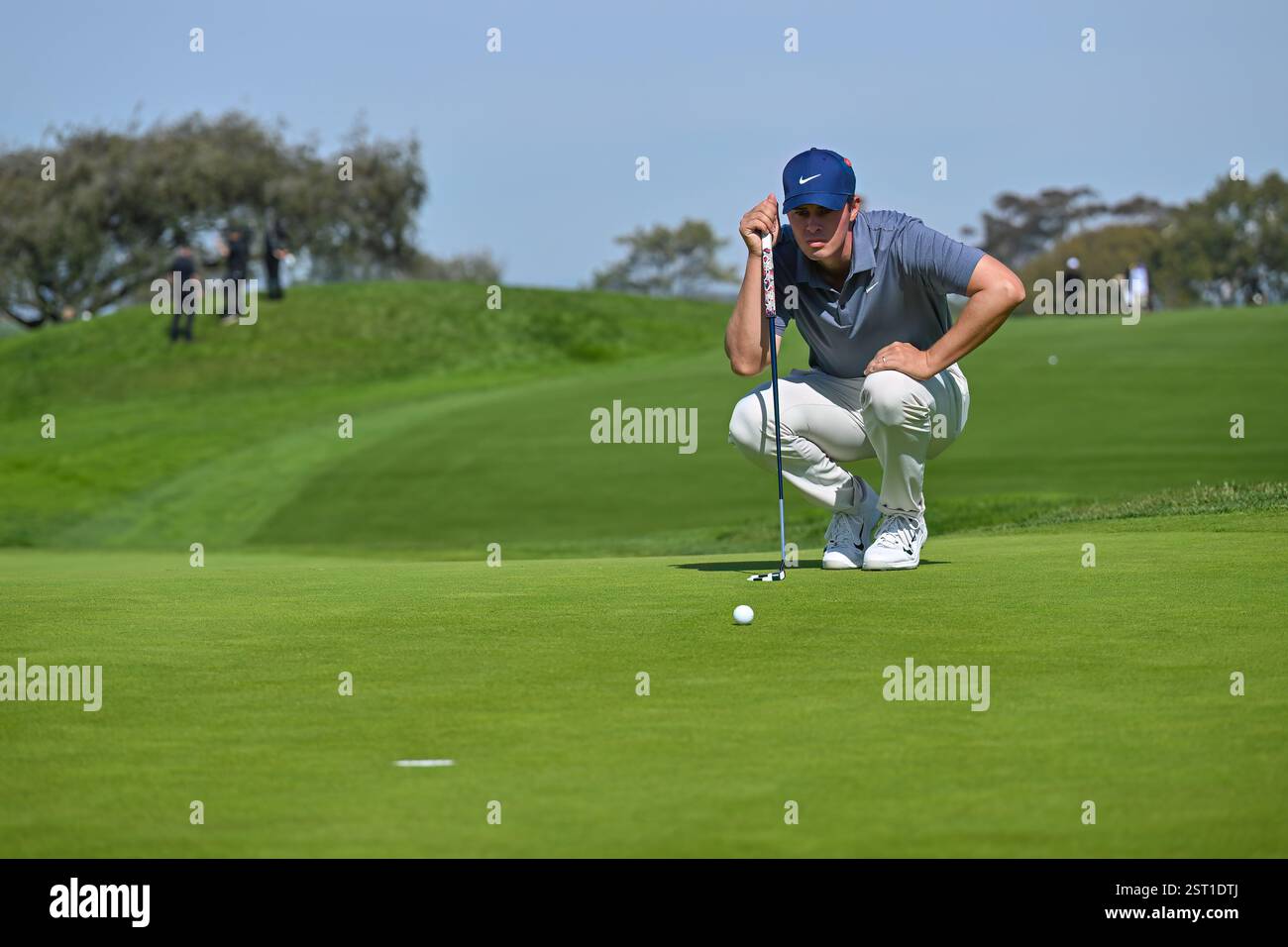 San Diego, California, USA. 16th Feb, 2025. Davis Thompson lines up a ...