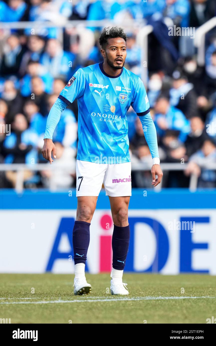 Kanagawa, Japan. 15th Feb, 2025. Musashi Suzuki (Yokohama FC) Football ...
