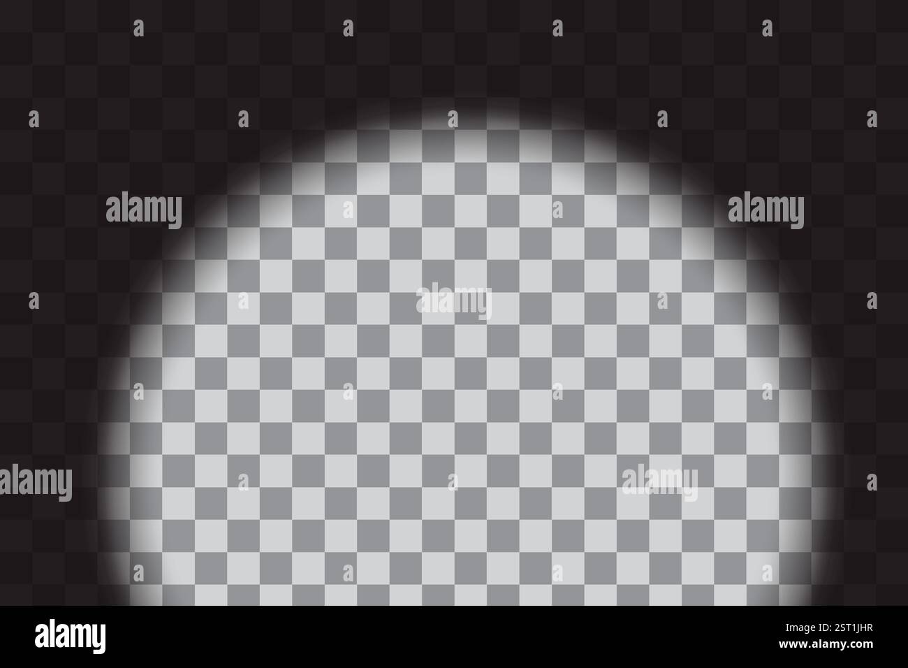 Transparent circle shape. Checkered background overlay. Circular fade ...